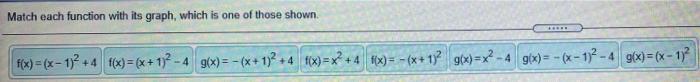 Solved Match each function with its graph, which is one of | Chegg.com
