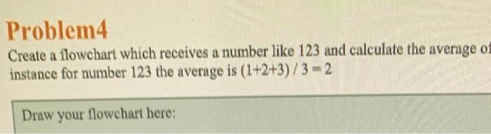 Solved Problem4 Create a flowchart which receives a number | Chegg.com