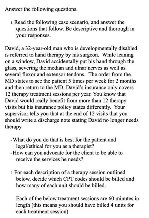 Answer the following questions. 1. Read the following | Chegg.com