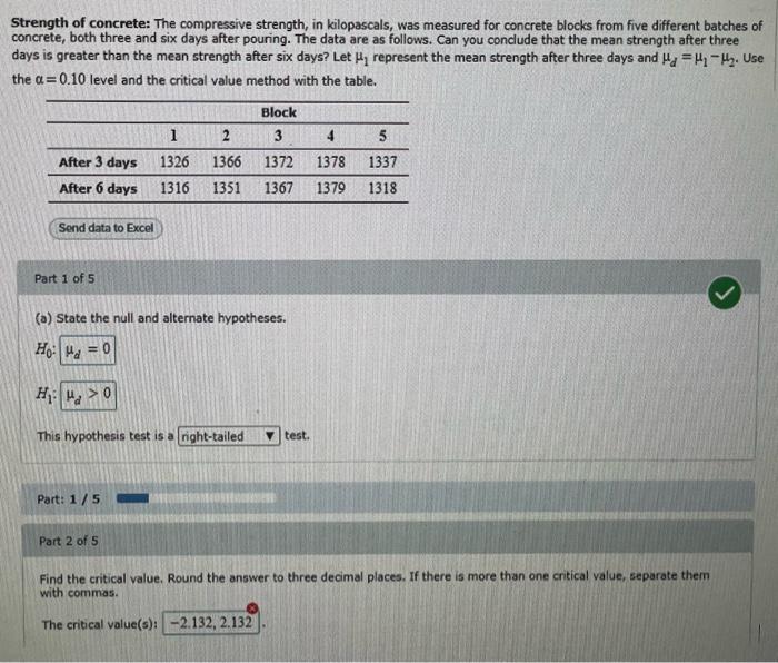Solved Strength of concrete: The compressive strength, in | Chegg.com