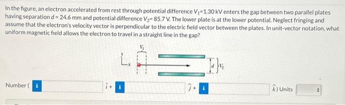 Solved In the figure, an electron accelerated from rest | Chegg.com