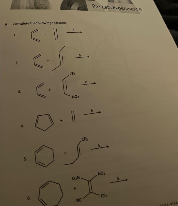 Solved Complete the following reactions. 1. 2. 3. 4. | Chegg.com
