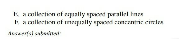 Solved E. a collection of equally spaced parallel lines F. a | Chegg.com