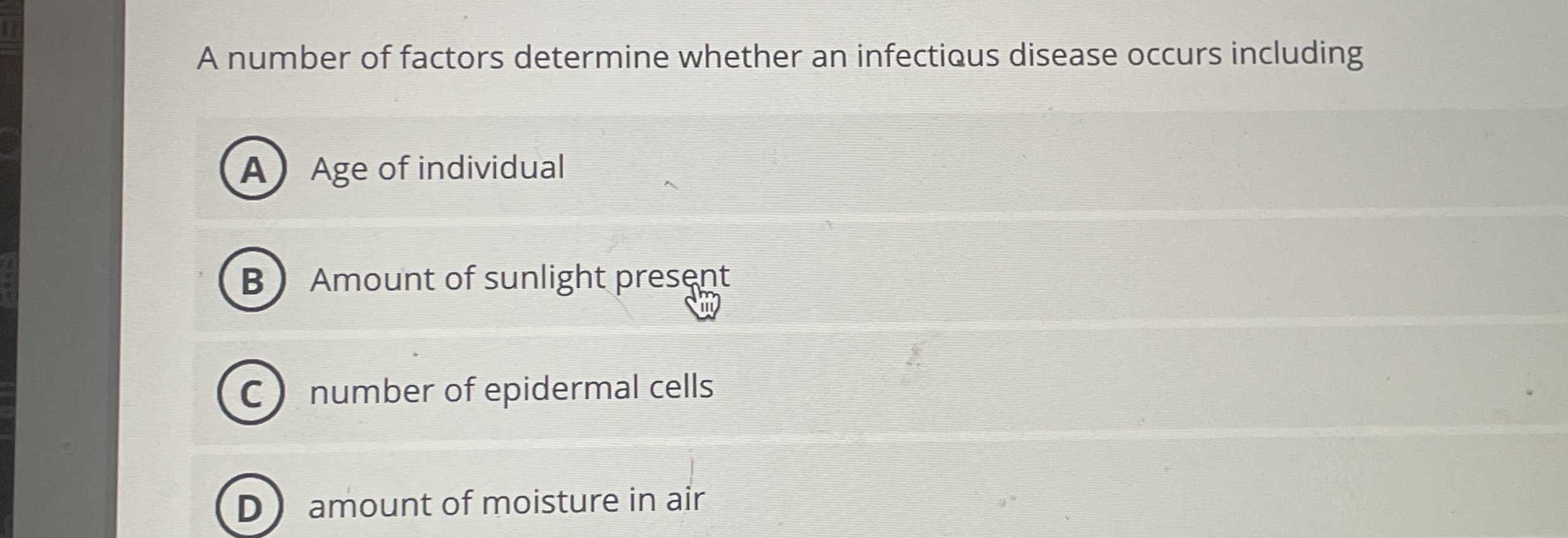 Solved A number of factors determine whether an infectiqus | Chegg.com