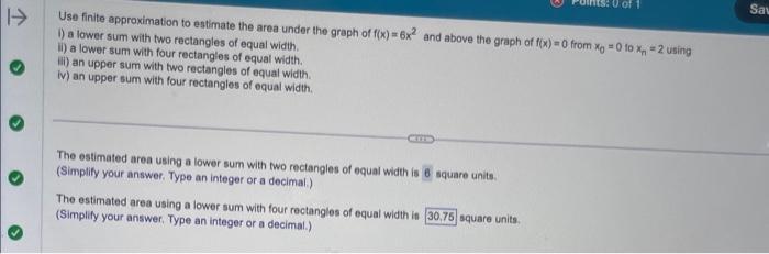 Solved Use finite approximation to estimate the area under | Chegg.com