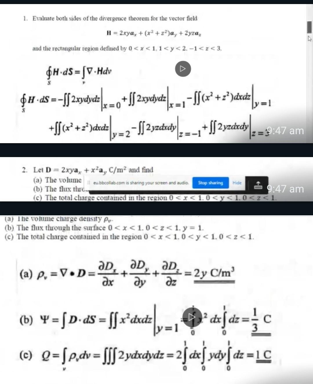 Solved 1. Evaluate both sides of the divergence theorem for | Chegg.com
