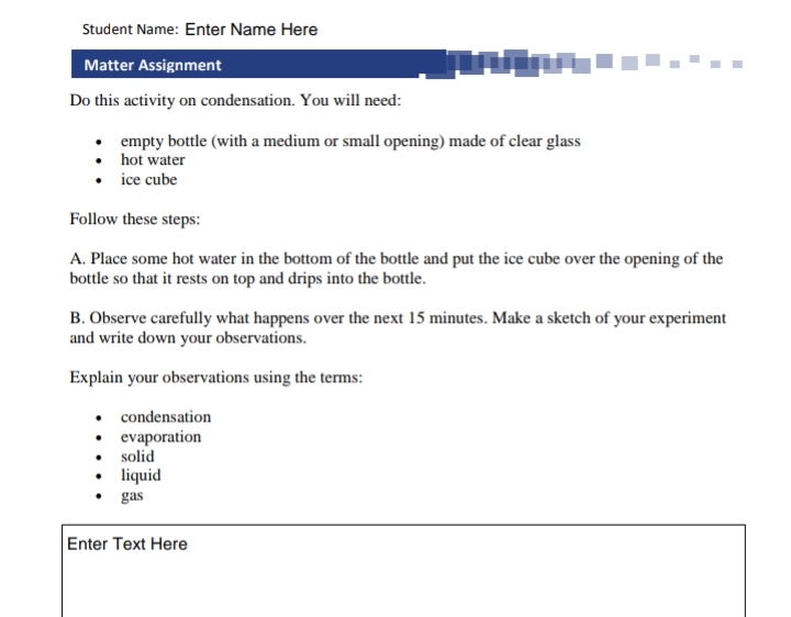 Solved Student Name: Enter Name HereMatter AssignmentDo this | Chegg.com