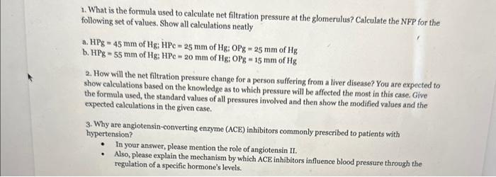 Solved 1. What is the formula used to calculate net | Chegg.com