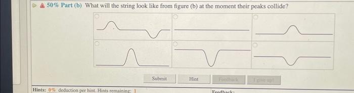 Solved Two waves on a string are moving towards each other | Chegg.com