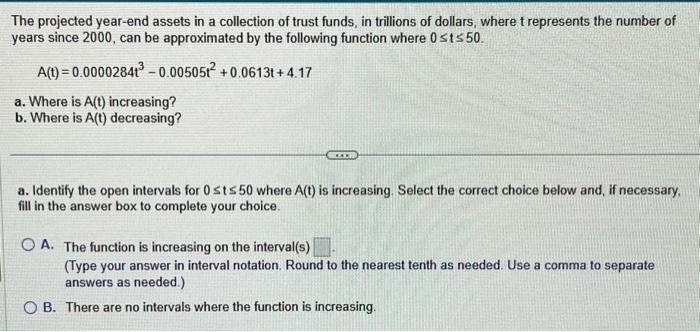Solved The projected year-end assets in a collection of | Chegg.com