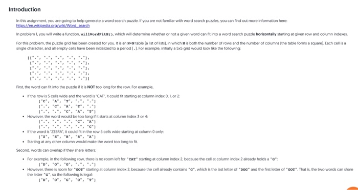 Solved Introduction In this assignment, you are going to | Chegg.com