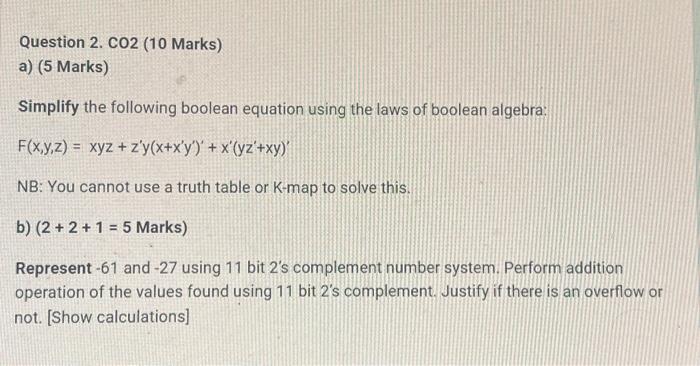 Solved Simplify the following boolean equation using the | Chegg.com