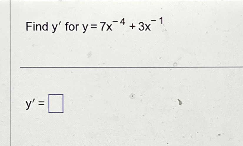 Solved Find Y ﻿for Y 7x 4 3x 1y