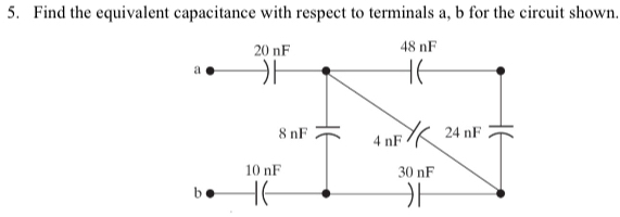 Solved Find the equivalent capacitance with respect to | Chegg.com