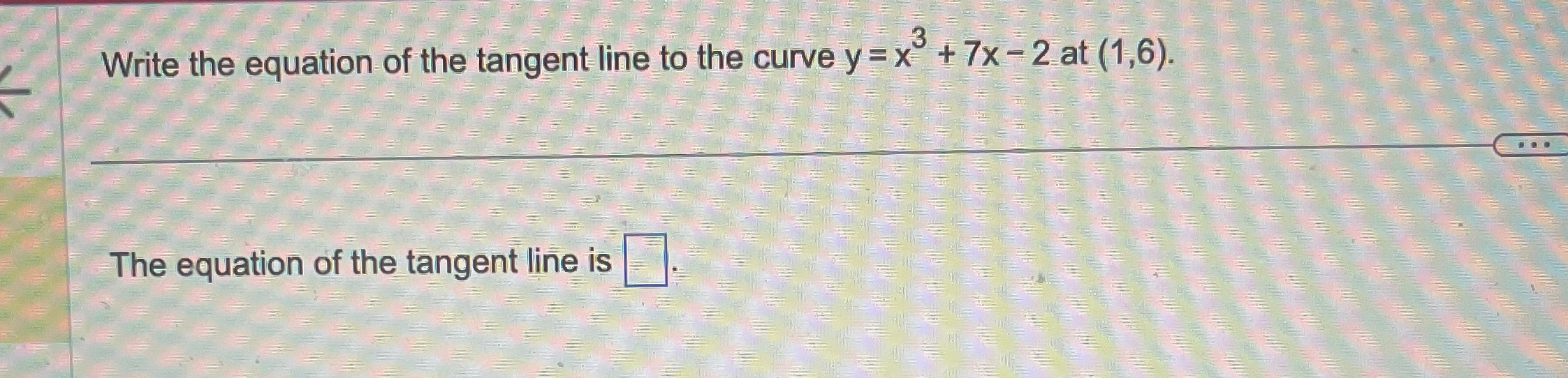 Solved Write the equation of the tangent line to the curve | Chegg.com