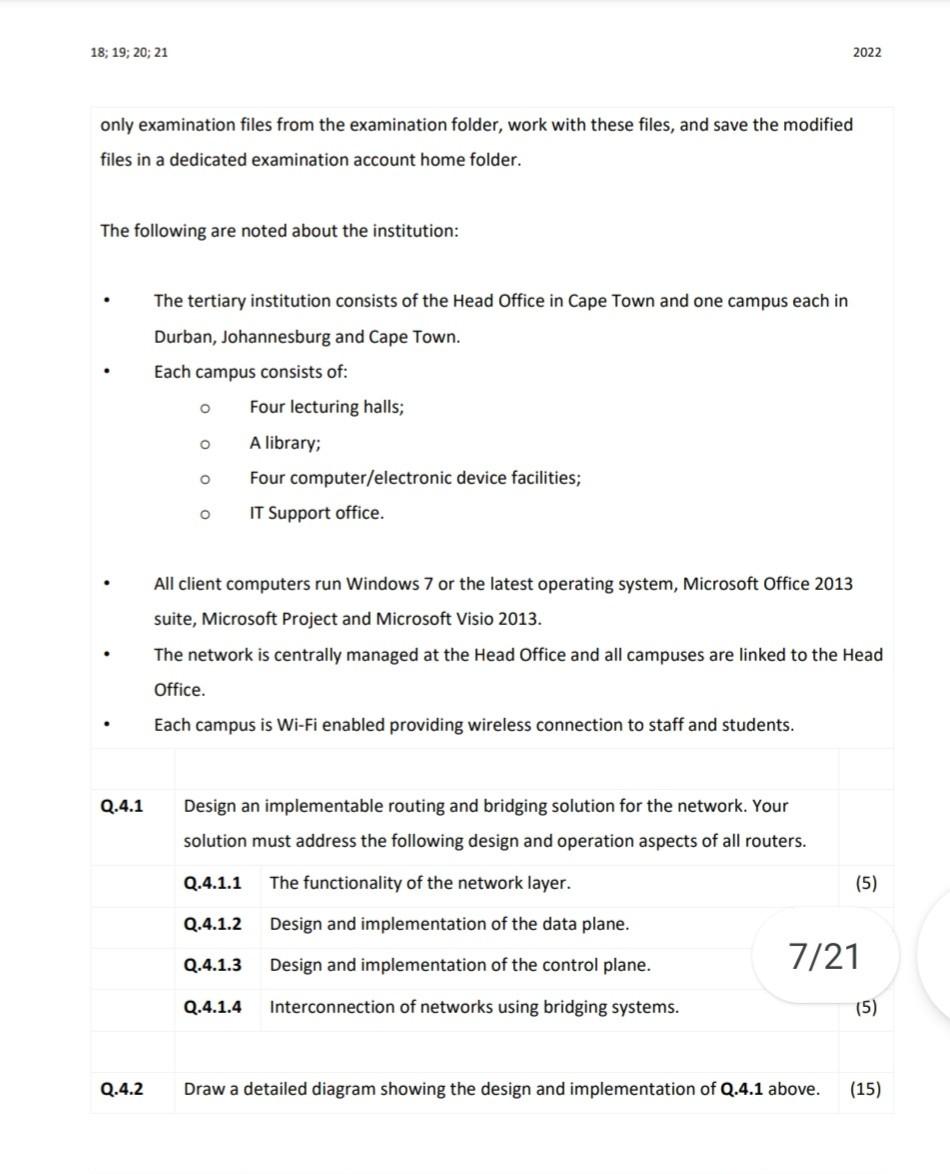 Solved Read the following scenario and then answer the | Chegg.com