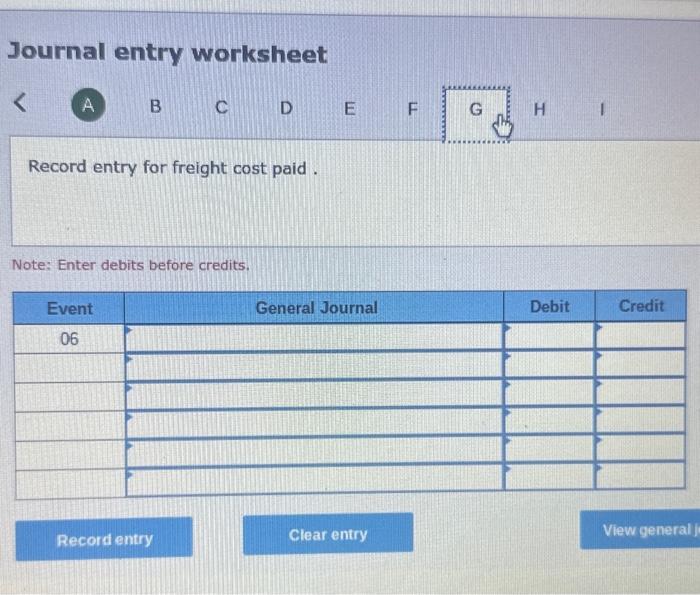 Solved Journal entry worksheet Note: Enter debits before | Chegg.com