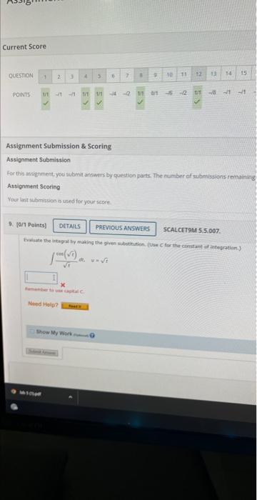 Solved ignment you submit answers by quection parts. The | Chegg.com