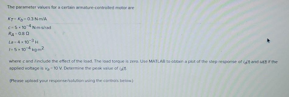 Solved The parameter values for a certain | Chegg.com