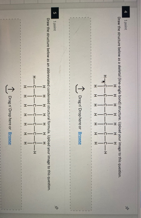 Solved 1 point Draw the structure below as a skeletal | Chegg.com