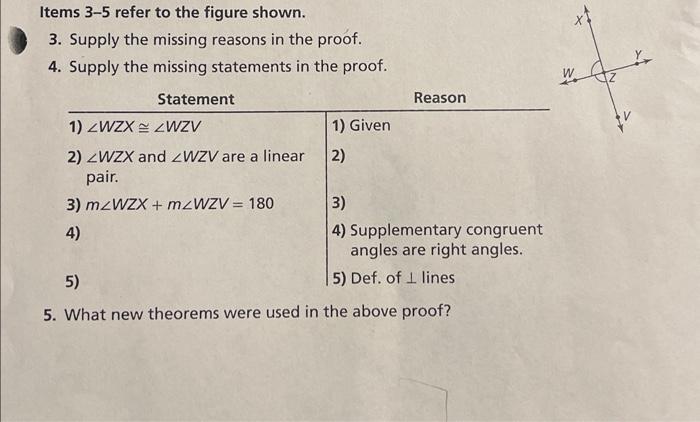 Solved Items 3−5 refer to the figure shown. 3. Supply the | Chegg.com