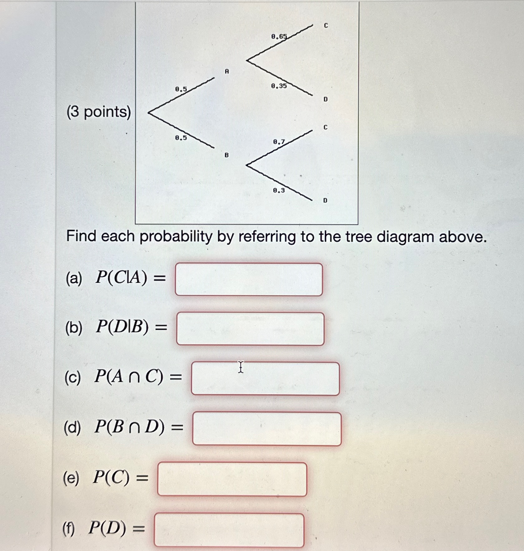 Solved rFind each probability by referring to the tree | Chegg.com