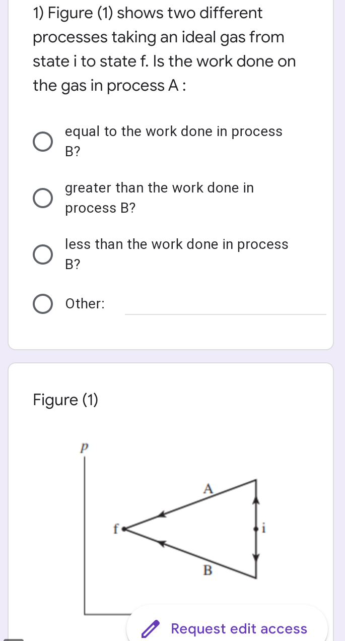 Solved 1) Figure (1) shows two different processes taking an | Chegg.com