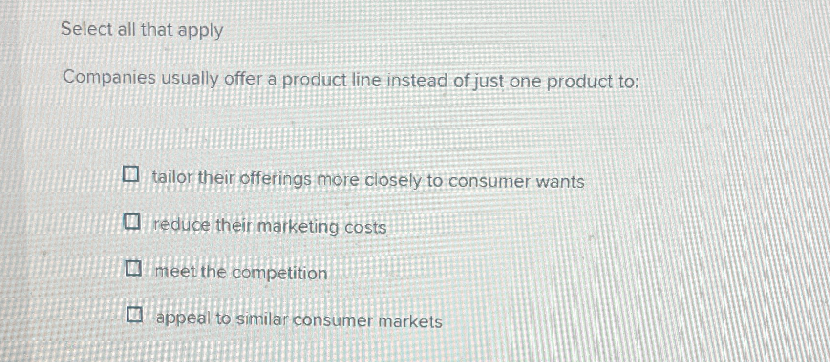 Solved Select all that applyCompanies usually offer a | Chegg.com