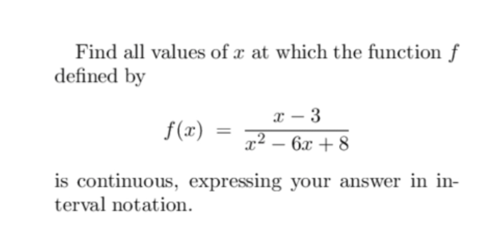 Solved Find all values of x ﻿at which the function f | Chegg.com