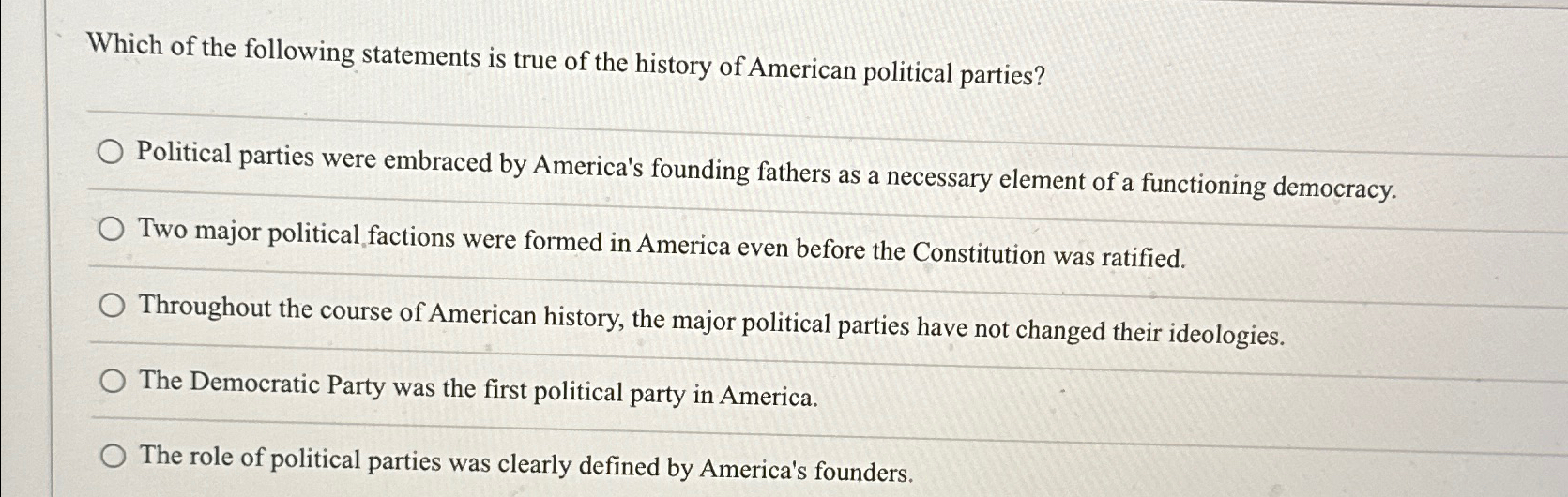 Solved Which of the following statements is true of the | Chegg.com