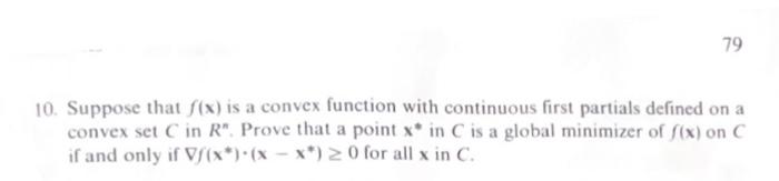 Solved 10. Suppose that f(x) is a convex function with | Chegg.com