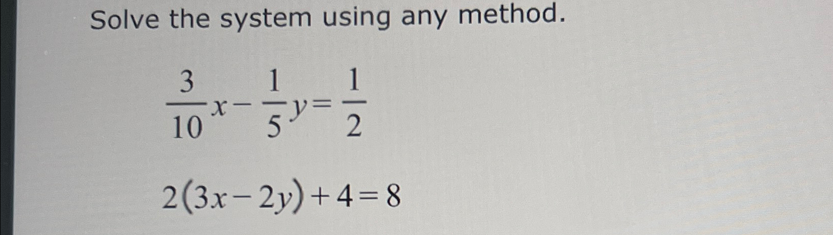 Solved Solve the system using any | Chegg.com