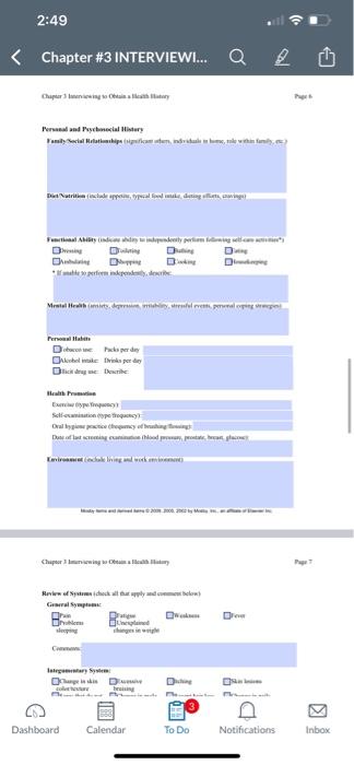 Solved Student Laboratory Guide Chapter 3: Interviewing to | Chegg.com