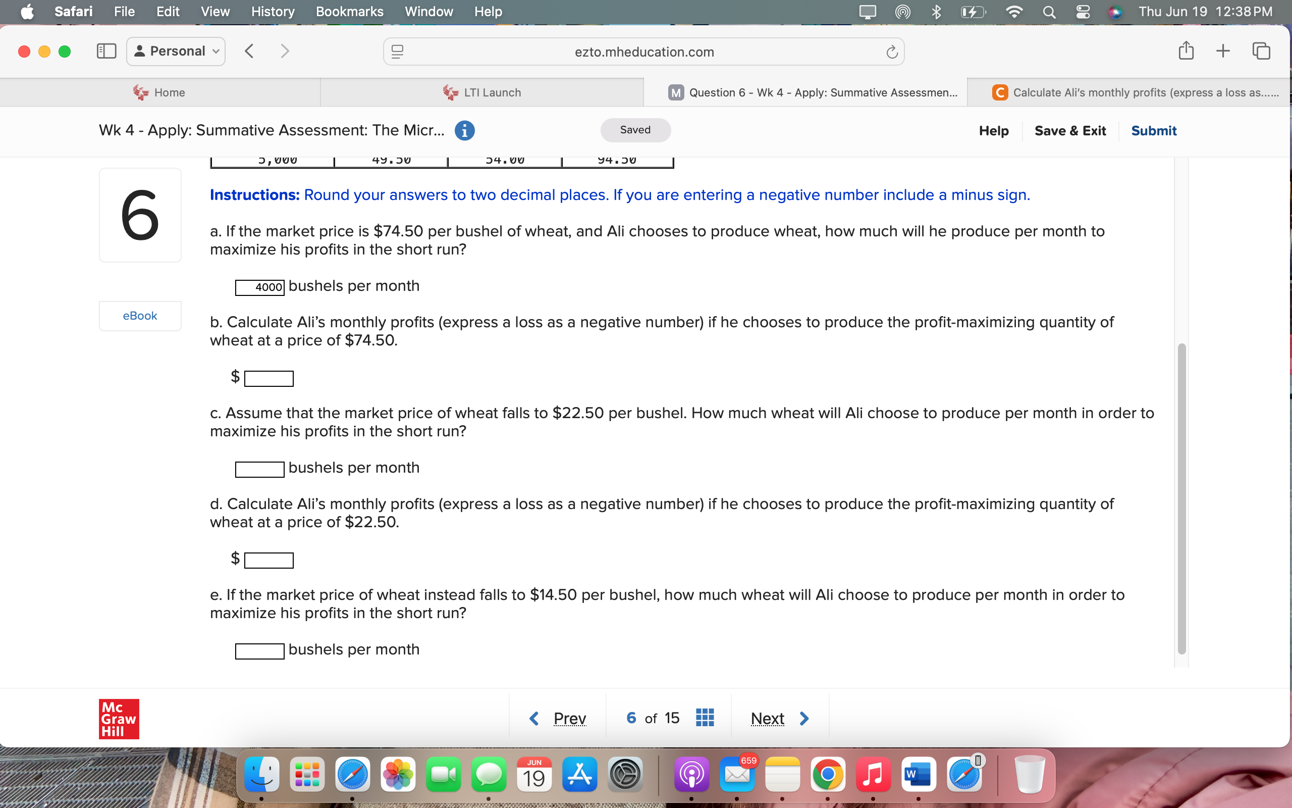 Instructions: Round your answers to two decimal | Chegg.com