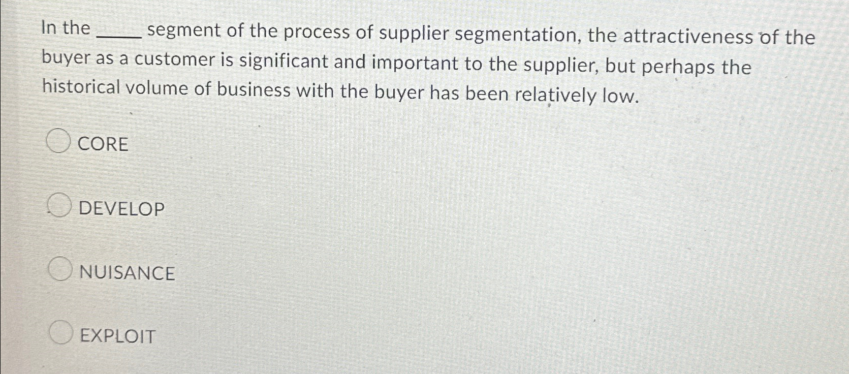 Solved In the segment of the process of supplier | Chegg.com