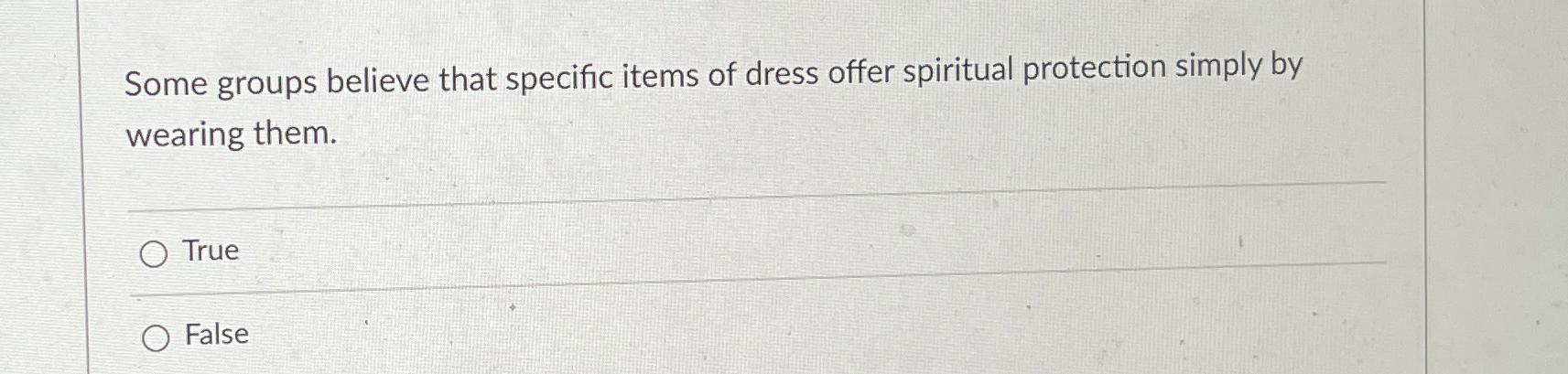 Solved Some groups believe that specific items of dress | Chegg.com