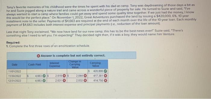 Solved Tony's favorite memories of his childhood were the | Chegg.com