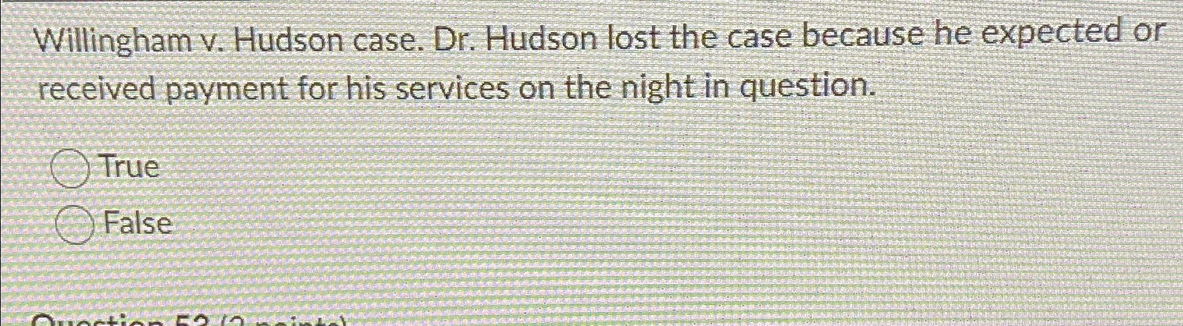 Solved Willingham v. ﻿Hudson case. Dr. ﻿Hudson lost the case | Chegg.com