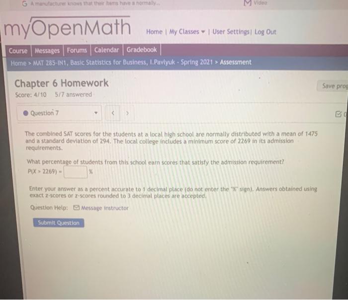 Solved OpenMath Home My Classes User Settings Log Out | Chegg.com