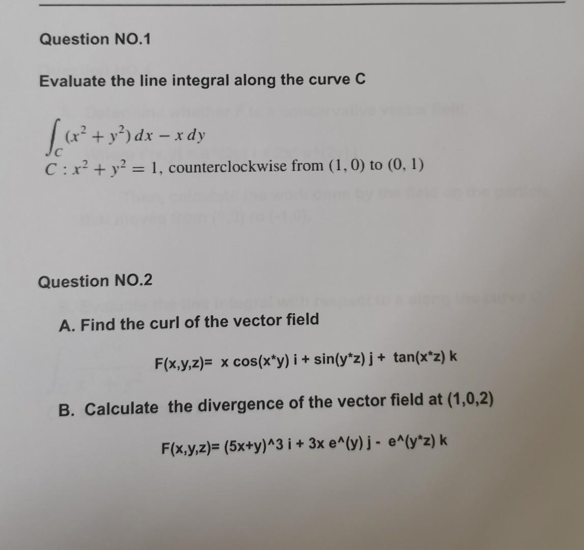 Solved Evaluate the line integral along the curve C | Chegg.com