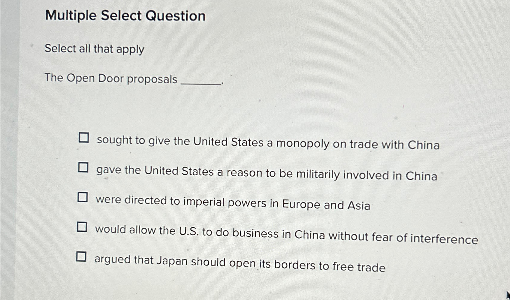 Solved Multiple Select QuestionSelect all that applyThe Open | Chegg.com