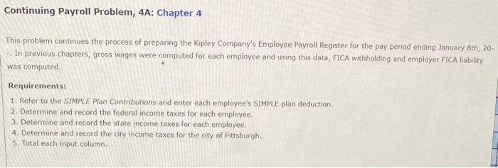 This problem continues the process of preparing the | Chegg.com
