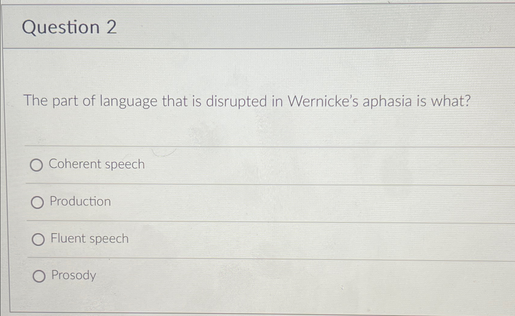 Solved Question 2The part of language that is disrupted in | Chegg.com