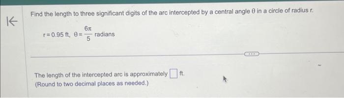 Solved Find the length to three significant digits of the | Chegg.com