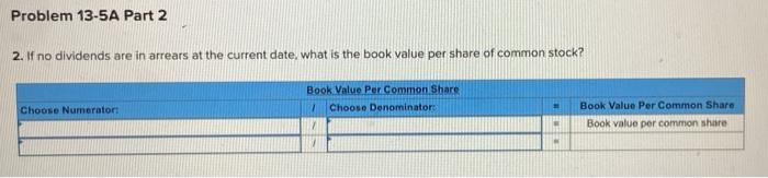 Solved Required information Problem 13-5A Computing book | Chegg.com