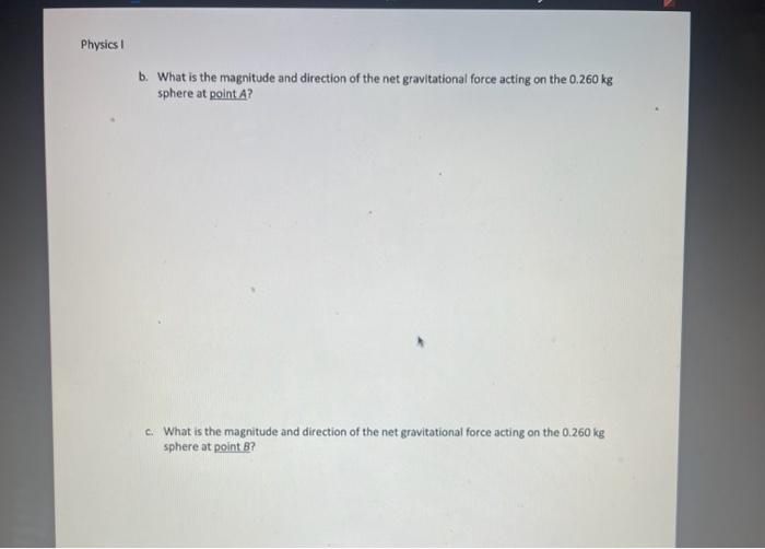 Solved Two uniform spheres, each with a mass 0.260 kg are | Chegg.com