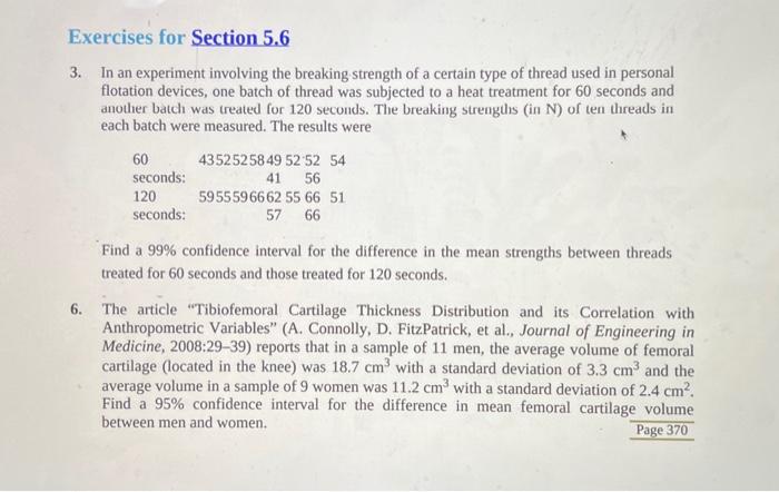 Solved pls help 3 AND 6the seconds are separate from sets of | Chegg.com