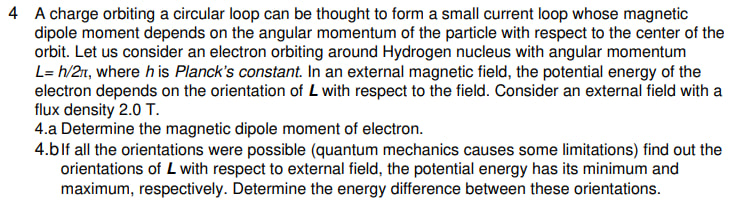 Solved 4 ﻿A charge orbiting a circular loop can be thought | Chegg.com