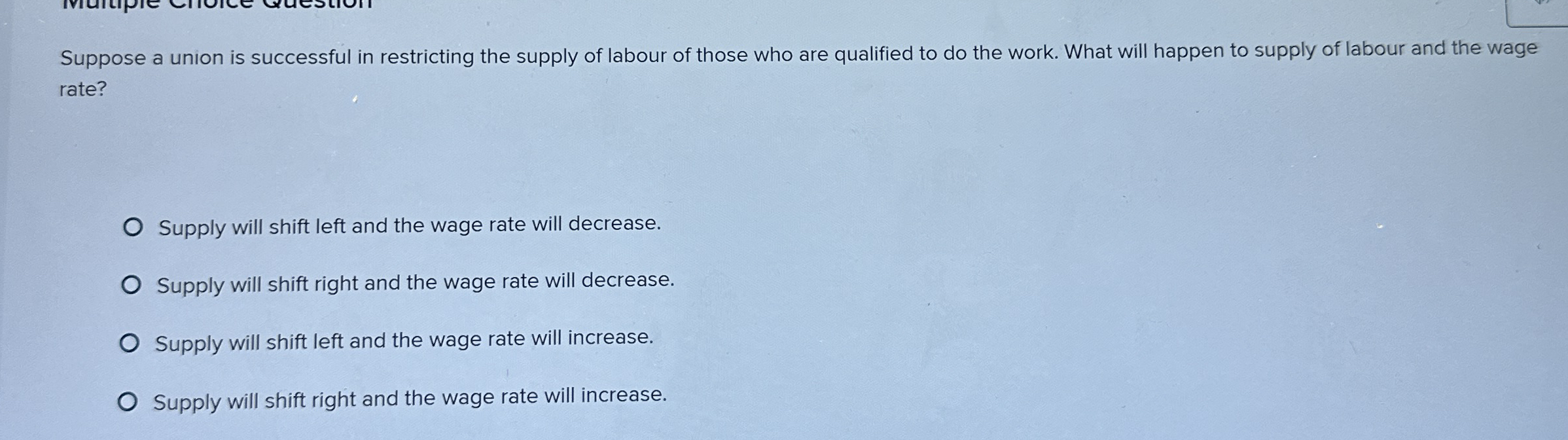 Solved Suppose a union is successful in restricting the | Chegg.com