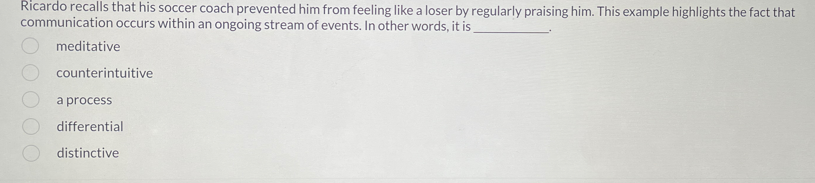Solved Ricardo recalls that his soccer coach prevented him | Chegg.com